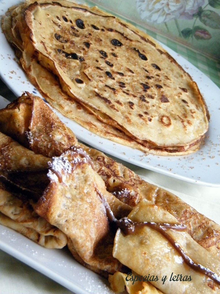Filloas con crema de cacahuetes. (recetas de carnavales) - EspeciasyLetras